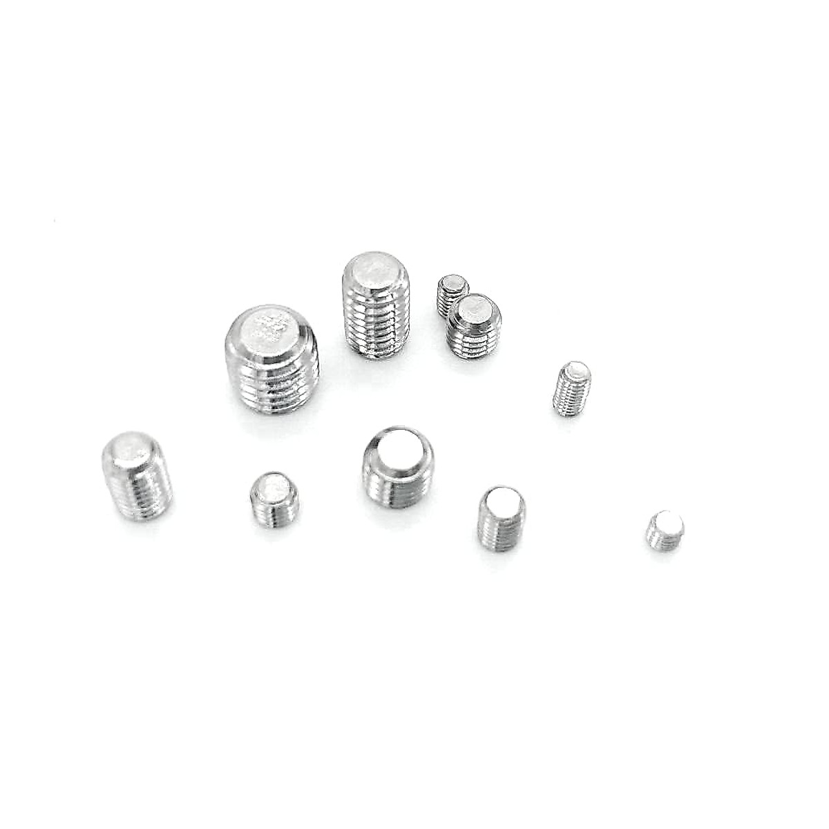 AXK Set Grub Screw M3 M4 M5 M6 M8 Metric Thread Hex Allen Socket Head Cap Screw Bolt Hexagon Hex Drive Cup Point Screw Assortment Kit Set Alloy Steel l Screw (200PCS Stainless Steel)