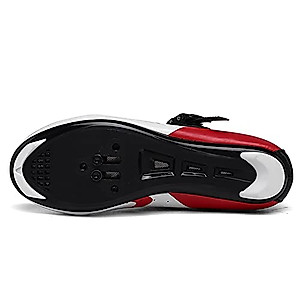 Mens Road Bike Cycling Shoes Peloton Bike Shoes Compatible with SPD and Delta Cleats Riding Shoe Indoor Outdoor White 280