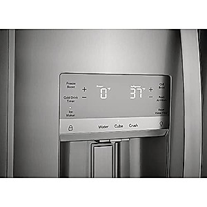 Frigidaire GRSS2652AF 36" Gallery Series Freestanding Side by Side Refrigerator with 25.6 cu. ft. Capacity, 3 Glass Shelves, Crisper Drawer, Ice Maker, Energy Star Certified in Stainless Steel