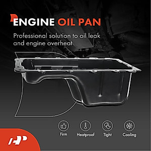 A-Premium Engine Oil Pan Sump with Drain Plug Compatible with Ford Expedition 2009-2014, F-150 2009-2010, Lobo 2009-2010, Lincoln Navigator 2009-2014, V8 5.4L