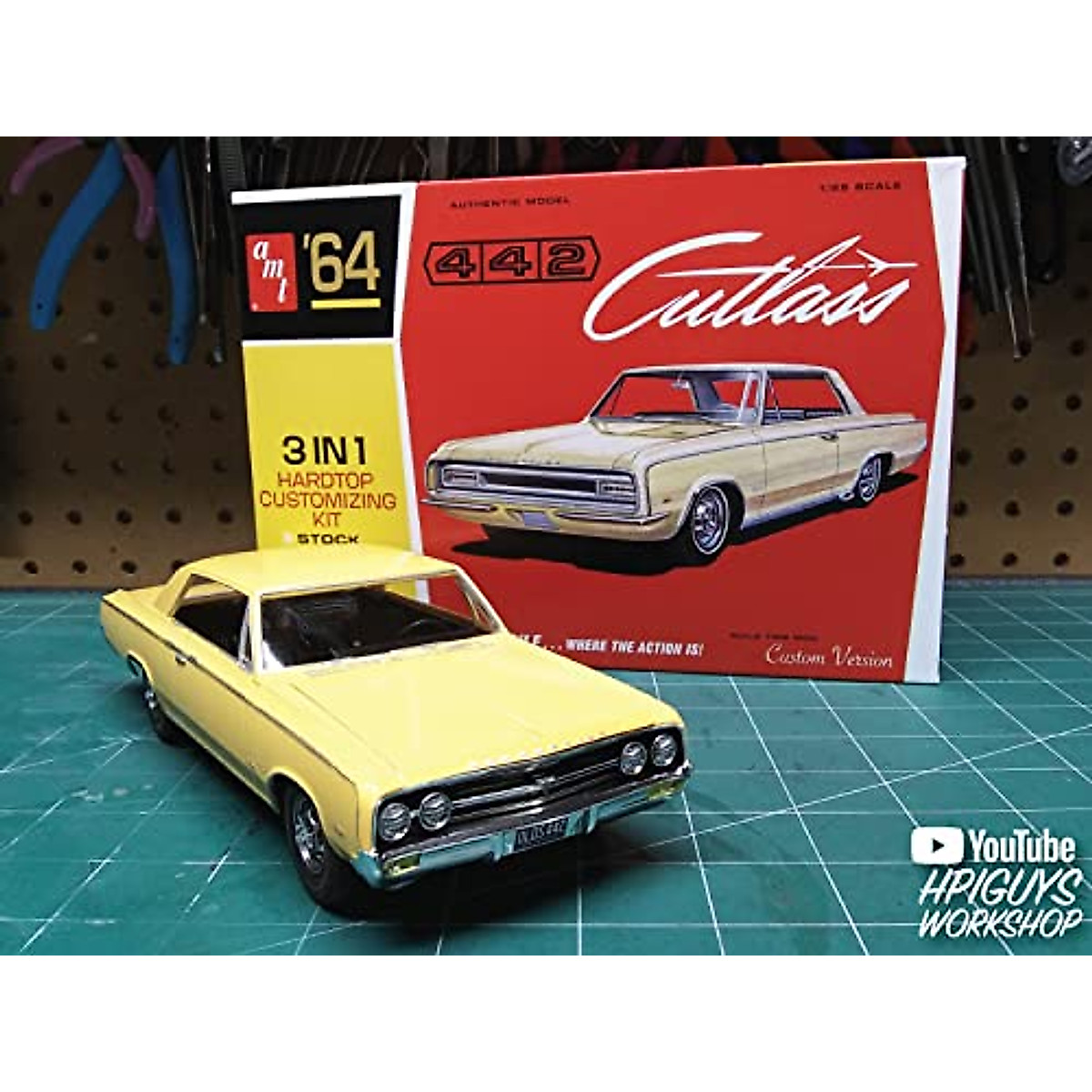 AMT 1964 Olds Cutlass 442 Hardtop 1:25 Scale Model Kit, Factory Color