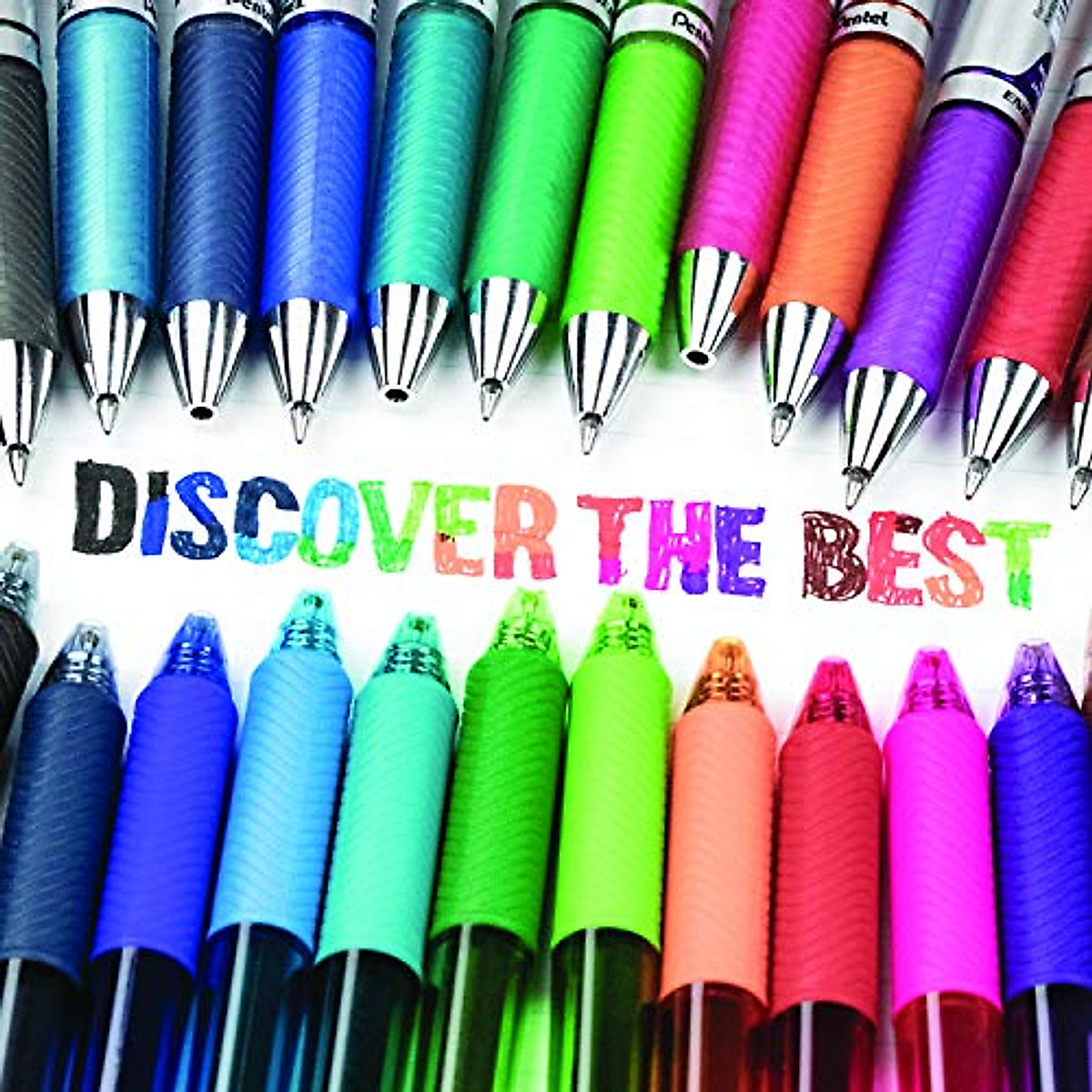 Pentel EnerGel Pearl Deluxe RTX Retractable Liquid Gel Pen, (0.7mm), Accent, Black Ink, Box of 12 (BL77PW-A)