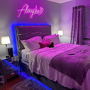 Custom Neon Signs for Wall Decor, Personalized Neon Sign Customizable LED Sign for Bedroom Wedding Birthday Party Bar Business Salon Shop Store Logo Neon Name Sign Light