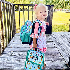 Wildkin 12 Inch Kids Backpack with Modern Nap Mat (Mermaids)