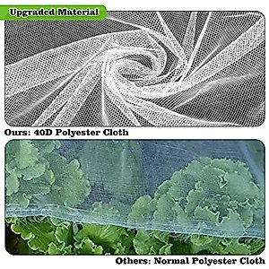 Mosquito Netting 39x10Ft Garden Mesh Netting, Bug Insect Mosquito Fly Bird Net, Animals Barrier Protection Net, White 3x12 m