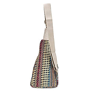 LONGING TO BUY Hemp Sling Backpack- Hemp Cross body Bag- Hemp Shoulder Backpack Adjustable Strap for Men & Women (Multi Black-Chest Belt)