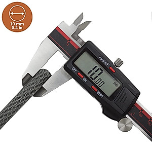 BV 30FT Security Steel Cable with Loops, Braided Steel Flex Cable, Bike Lock Cable 3/8 Inch, for U-Lock and Padlock (30FT)