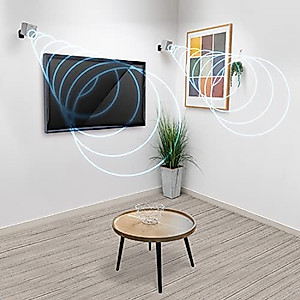 Mount-It! Speaker Wall Mount Full Motion Brackets for Surround Sound Satellite Ceiling and Bookshelf Speakers, 2 Mounts, Black