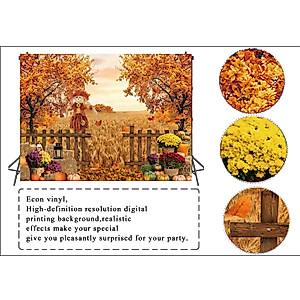 LTLYH 7x5ft Autumn Backdrop Fall Forest Theme Banner Photo Backdrops Thanksgiving Harvest Season Party Banner Decor Photoshoot Backdrops 201