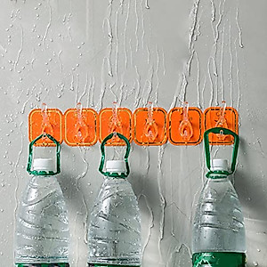 GRASARY 6Pcs Wall Hooks Punch Free Self-Adhesive Coat Hooks Small Wall Hanger Hooks for Bag,Towel,Coat Grey