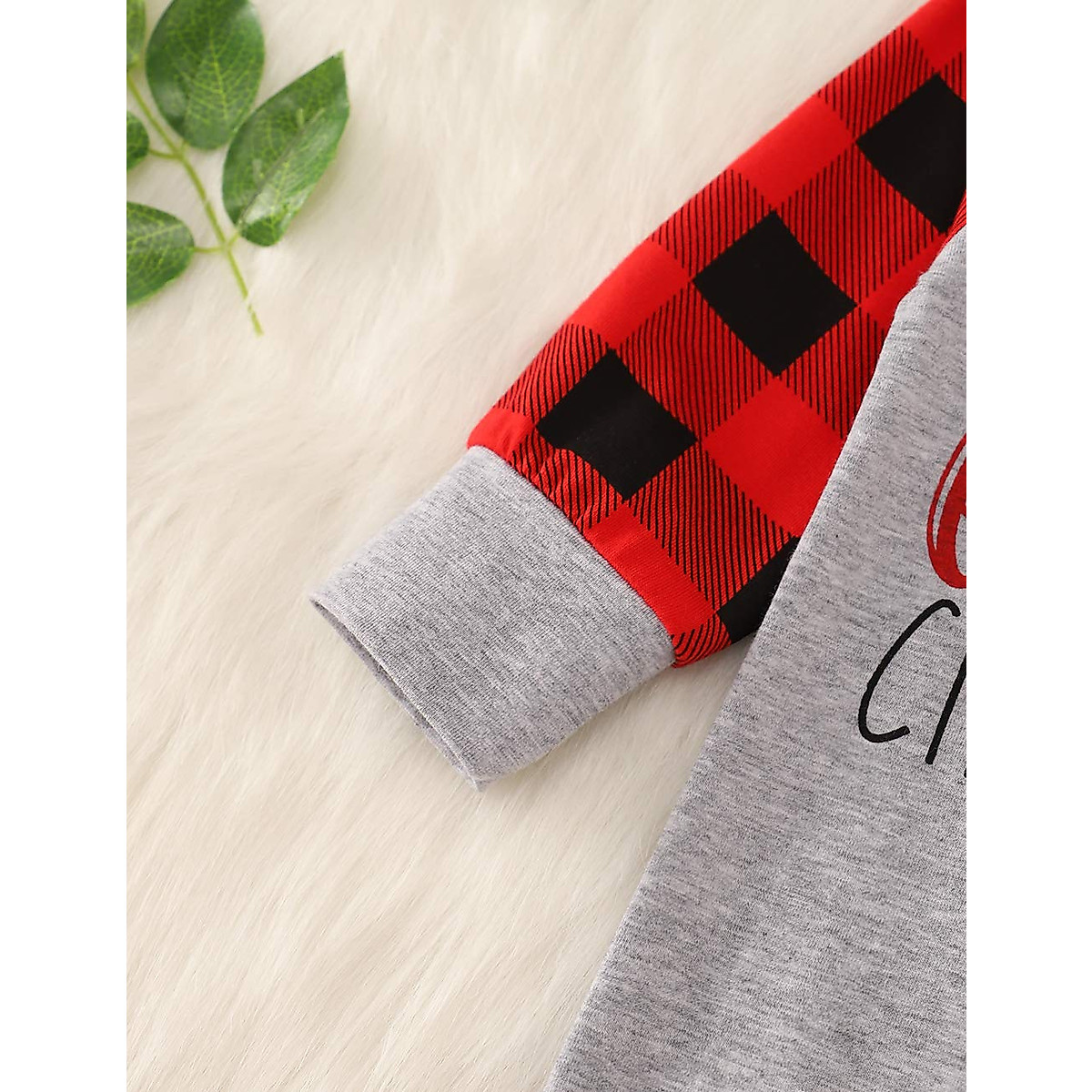 TUEMOS My First Christmas Baby Boy Outfit Long Sleeve Xmas Romper Red Plaid Jumpsuit Christmas Romper Baby Boy