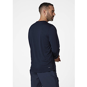 Helly-Hansen Mens HH Tech Crew Long Sleeve Shirt, 597 Navy, Medium