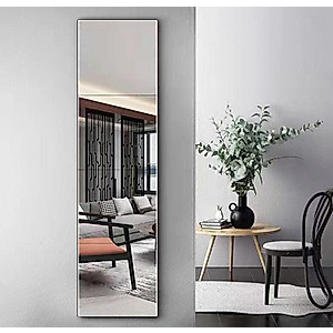 LANWAN Wall Mounted Mirror Frameless Full Body Mirror Tiles for Bedroom, Full Length Mirror Wall Mounted for Home Gym Door etc (15.7" 1 pc)