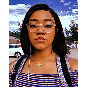 ZENNI Blue Light Blocking Glasses for Women Men Clear Round Frame Relieve Digital Screen Eye Strain TR90 Light Eyewear