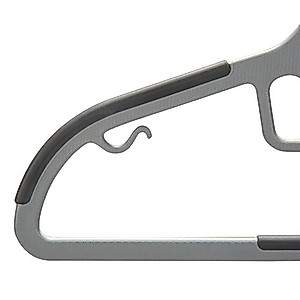 Simplify Kids 12 Pack Collar Ultimate Hangers, Non Slip Slim Space Savers, No More Stretching Baby Clothes, Light Grey (3229-LGREY)