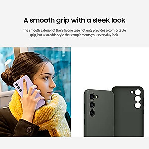 SAMSUNG Galaxy S23+ Plus Silicone Phone Case, Protective Cover w/ Color Variety, Smooth Grip, Soft and Sleek Design, US Version, EF-PS916TGEGUS, Green