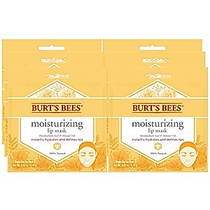 Burt's Bees Lip Masks Easter Basket Stuffers, Ultra Conditioning Lip Care Spring Gift for Women, for All Day Hydration, 100% Natural, Single Use (6 Count)