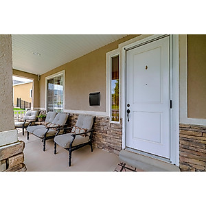 Architectural Mailboxes Aspen Galvanized Steel, Locking, Wall Mount Mailbox, 2594B-10, Black, Small Capacity