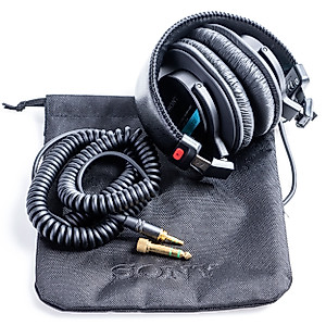 Sony MDR7506 Professional Large Diaphragm Headphone and Gator Frameworks Short Weighted Base Microphone Stand Bundle