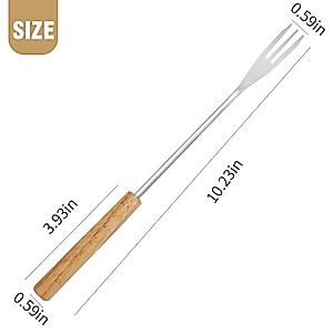 Aynaxcol Pack of 6 Fondue Forks Chocolate Cheese Dipping Set Candy Dipping Forks, DIY Baking Supplies Stainless Steel Cake Dipping Fork