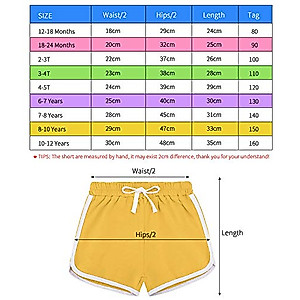 Auranso Boys Girls Active Running Shorts Kids Cotton Beach Sports Short Pants 3 Pack A 8-10 Years