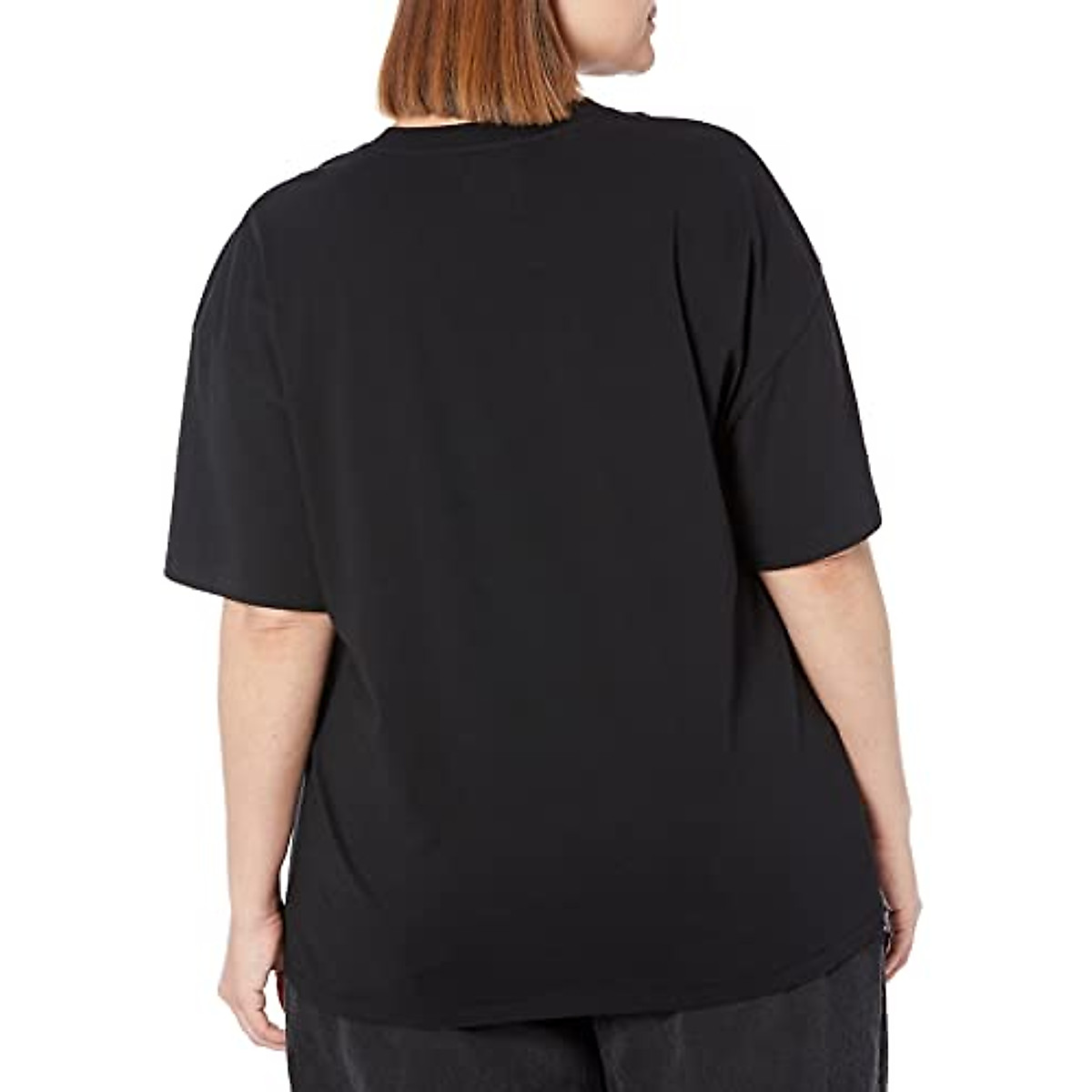 The Drop Women's Lydia Loose Short Sleeve Drop Shoulder Jersey T-Shirt, Black, XL