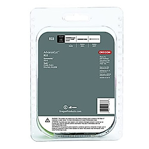 Oregon R33 AdvanceCut 8-Inch Replacement Chainsaw Chain, for Pole Saws & Chain Saw Tools, 8" Guide Bar, 33 Drive Links, Pitch: 3/8" Low Profile, .043" Gauge (R33)
