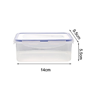 ulafbwur Food Storage Containers with Lids, Salad Dressing and Condiment Containers, Storage Box for High Low Temperature Resistance, Kitchen Refrigerator Microwave Safe Plastic Storage Seal Boxes S