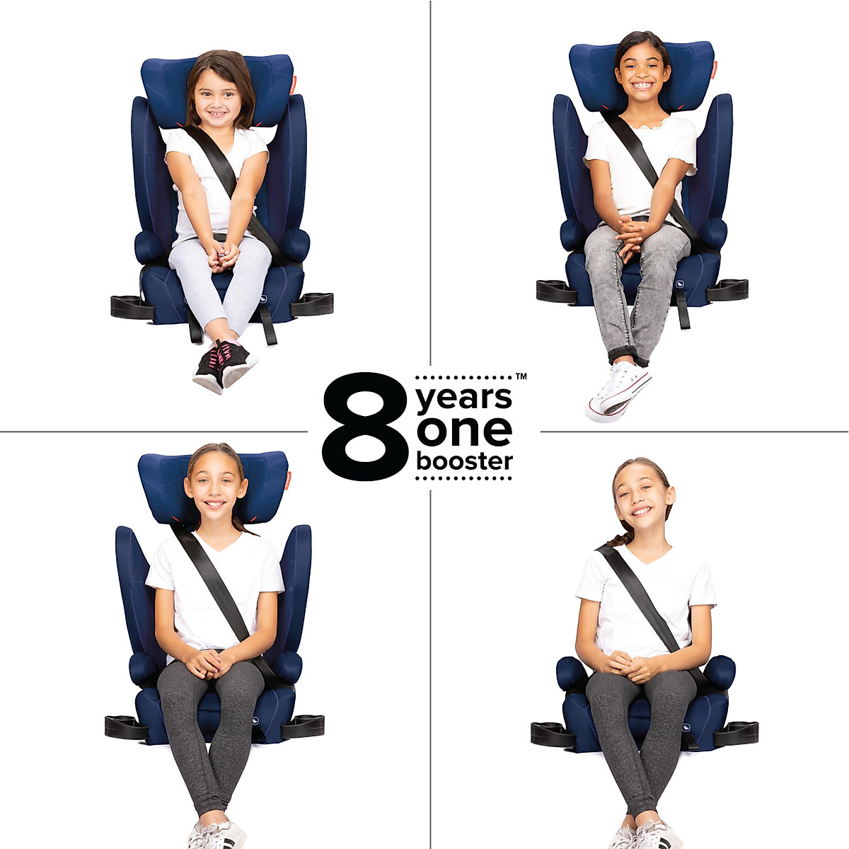 Diono Monterey 2XT Latch 2 in 1 High Back Booster Car Seat with Expandable Height & Width, Side Impact Protection, 8 Years 1 Booster, Blue