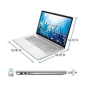 2021 HP 17.3" HD+ Touchscreen Laptop Computer, AMD Ryzen 5-5500U(6-core) Processor, 12GB DDR4 RAM, 1TB HDD, AMD Radeon Graphics, HD Audio, HD Webcam, HDMI, Win10, Silver, 32GB USB Card (Renewed)