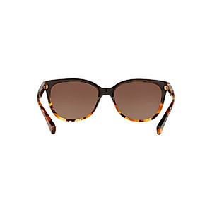Coach HC8132 Sunglasses, Black Tortoise Gradient/Brown Gradient Polarized, 57 mm