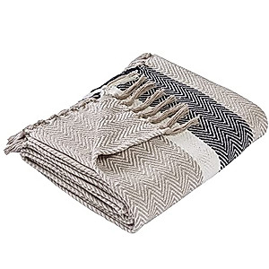 Modern Threads 100% Cotton 60x70 Throw Masha Black