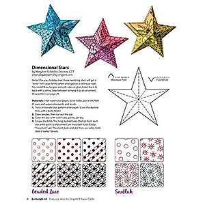 Zentangle (R) 10, Workbook Edition: Dimensional Tangle Projects (Design Originals) 30 New Tangles Featuring Ideas for Origami and Paper Crafts