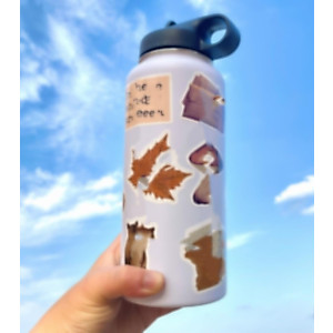 Aowplc 100 Pcs Vintage Stickers, Aesthetic Stickers for Water Bottle, Laptop, Scrapbook, Journaling, Waterproof Vinyl Stickers for Adults Teens