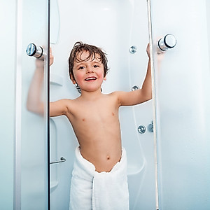 Tondiamo Shower Door Side Seal Glass Translucent Shower Door Side Seal Strip PVC Door Soft Clear Bulb Seal for Gap(7/32 x 98.4 Inches, 2 Rolls)