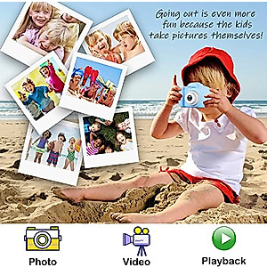 Gridspace Upgrade Kids Camera Toys for 3 4 5 6 7 8 9 Year Old Boy Christmas Birthday Gift Digital Video Camera,Mini Play Video Camera with 1080P HD 2 Inch Screen with 32GB Card