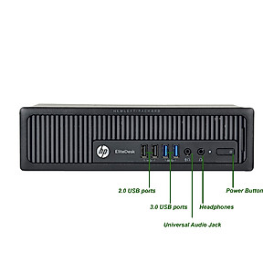 HP 800 G1 Ultra Small Desktop Computer PC, Intel Core i5 Processor, 16GB Ram, 120GB SSD, 1TB Hard Drive, HP 22 Inch Monitor,WiFi & Bluetooth, 16GB Flash Drive, Windows 10 Pro (Renewed)