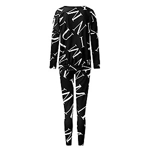 Women's 2 Piece Outfit Casual Off Shoulder Sweatsuit Matching Sweatpants Set Tracksuit Drawstring Jogging Suits Black, X-Large