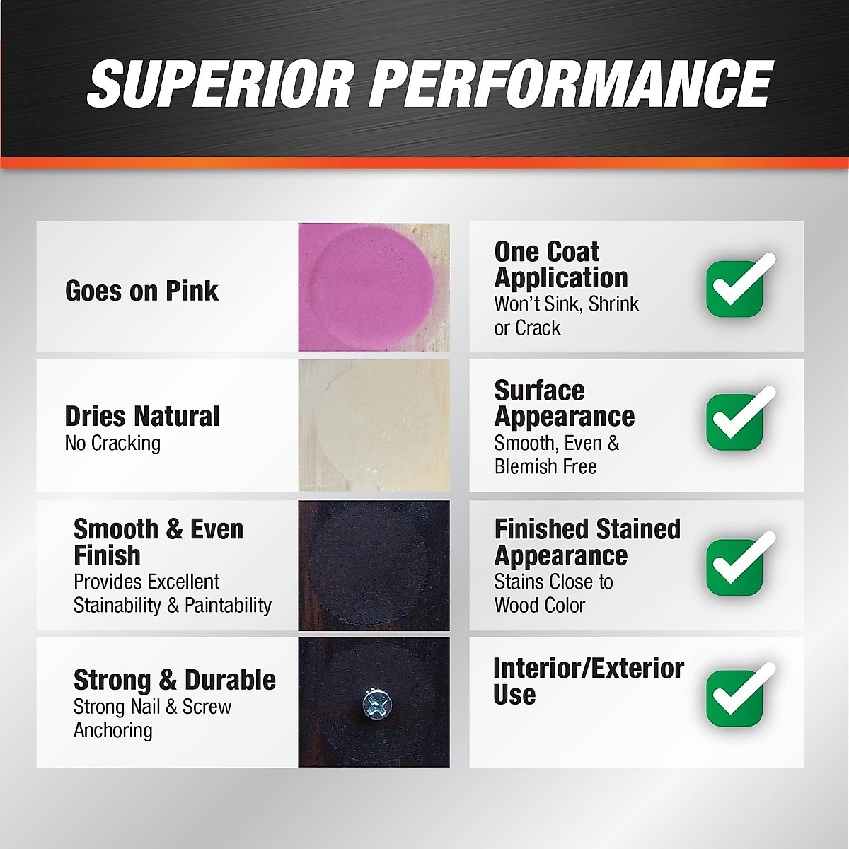 DAP 542 Series 00542 Pt Natural Plastic Wood-X w/Drydex, 16 OZ