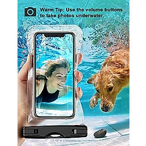 Waterproof Phone Pouch, 2 Pack Waterproof Case Underwater Cellphone Dry Bag, Compatible with iPhone13 12 Pro Max SE 11 Pro Max XS XR 8 7 Galaxy S20 S10 Google up to 7.0", with Lanyard for Swim Travel