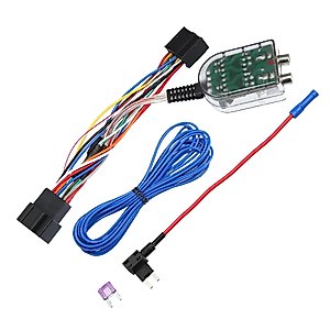 X AUTOHAUX Car Add an Amp Amplifier Adapter Interface to Radio System for Chevrolet Silverado 2007-2013 with Blue Extension Wire Fuse
