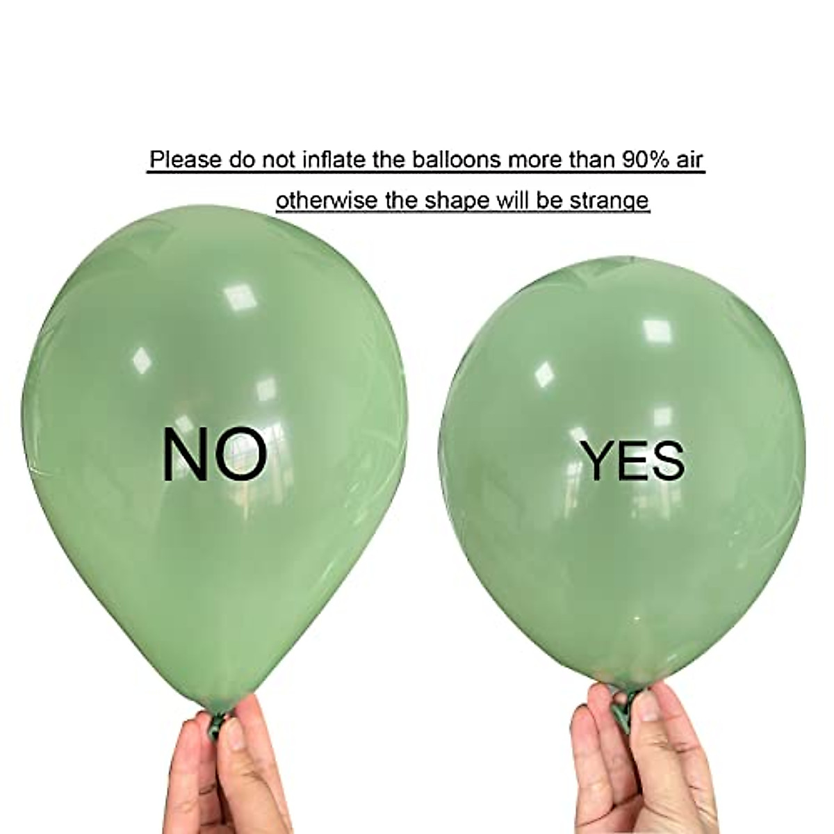 HOOBALON Sage Green Balloon Garland Arch Kit - Jungle Balloons Garland Kit-154pcs White Sand Chrome Metallic Gold Balloons for Oh Baby Shower Party Decorations