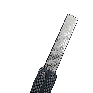 Hand-held double-sided whetstone, 400/600 Grit Folding Pocket Diamond Whetstone, Knife Sharpener Stone for Outdoor Camping Kitchen Garden