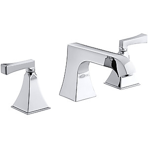 KOHLER Memoirs® Stately Deck-mount high-flow bath faucet trim with non-diverter spout and Deco lever handles, valve not included