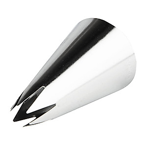 Restaurantware Pastry Tek Piping Tip 1 Open Star Decorating Tip - #1M Dent-Resistant Stainless Steel Icing Tip Dishwasher-Safe Decorate Cupcakes Cakes or Cookies