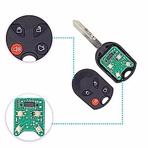 Xucanarmy Replacement for Keyless Entry Car Key Fob, 4 Buttons Keyless Entry Remote for Ford, Lincoln, Mercury, Mazda, Key Fob Clicker Transmitter OUCD6000022