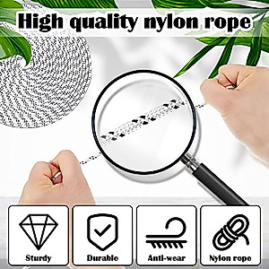 2 Pcs Outdoor Patio Umbrella Cord Line Nylon Rope 20 ft Patio Umbrella Replacement Parts Patio Umbrella String Replacement for Outdoor Patio Umbrella and Base Replacement Accessories (0.12'' Diameter)