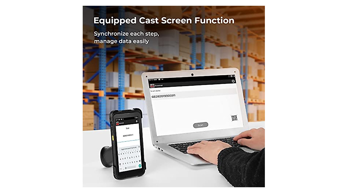 MUNBYN Rugged Android 11 Barcode Scanner | Wi-Fi 6 PDA