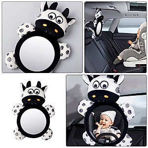 STOBOK Kids Toys Toddler Car Seat Cartoon Baby Car Mirror for Back, Car Mirror for Rear Facing Infant Child Rear Mirror Cartoon Car Mirror With Wide Angle Lens View Kids Toys Toddler Car Seat