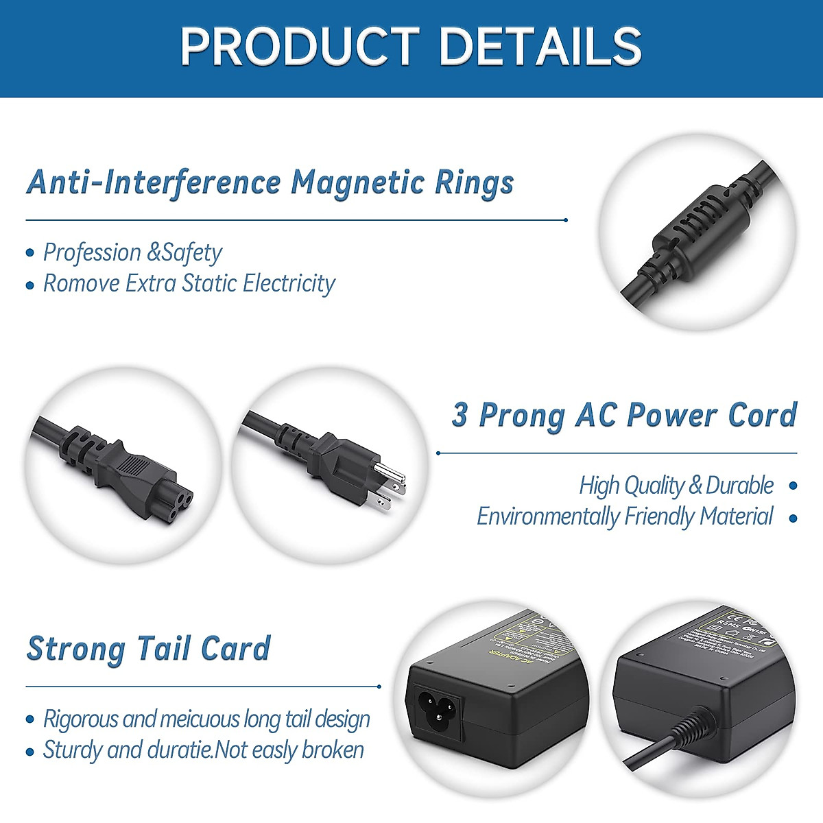 19.5V AC DC Adapter Charger for Sony Bravia TV W600B KDL-40R510C KDL-40W600B KDL-40W600D KDL-32W600D KDL55W650D KDL48W600B KDL-32W700B KDL-48R510C KDL-40S4100 KDL-40S4100 TV Power Supply Cord